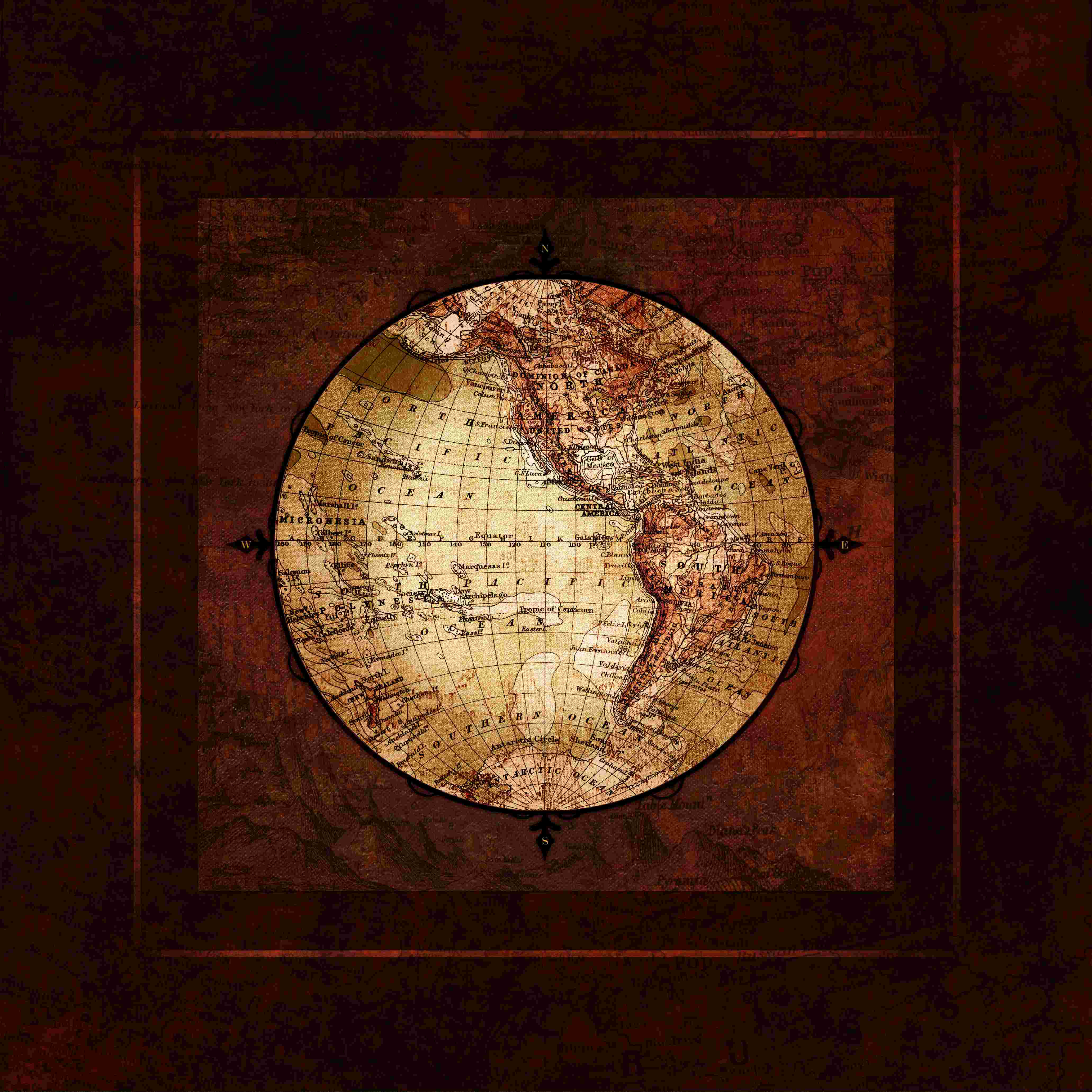 Williston Forge Western Hemisphere Map - Wayfair Canada